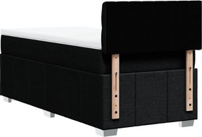 Box spring postel s matrací černá 90x190 cm textil 3286932