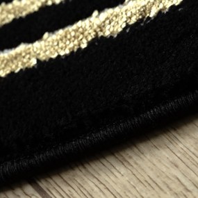 Dywany Łuszczów, Kusový koberec Allure 1968 black/gold kruh, 200x200 (průměr) kruh, černá, kancelář