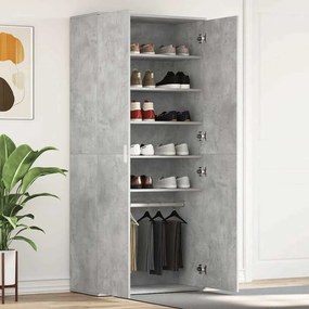Skříň na obuv 80 x 39 x 178 cm Kompozitní dřevo Betonově šedá 3333869