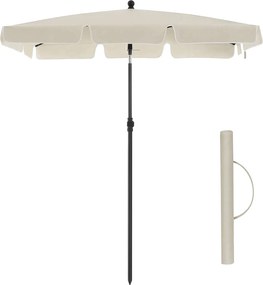 Slunečník 200 x 125 cm, UV ochrana UPF 50+, zahradní deštník, skládací