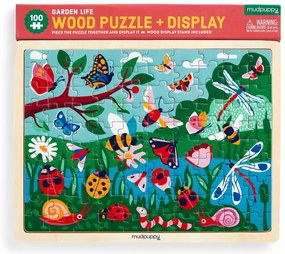 Mudpuppy Dřevěné puzzle Život na zahradě 100 dílků