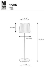 Markslöjd 108654 - LED Stmívatelná nabíjecí lampa FIORE LED/2W/5V IP44 38cm bílá