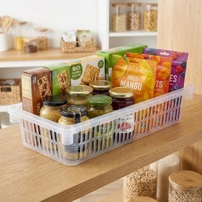 Orion Úložný koš, box a organizér extra hluboký 50cm x 20cm INVA, transparentní