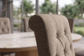 Designová jídelní židle Eileithya taupe / dub