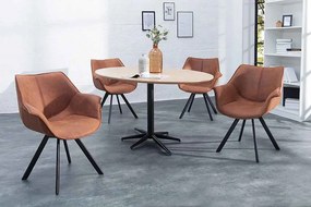 Designová otočná židle Kiara antická hnědá
