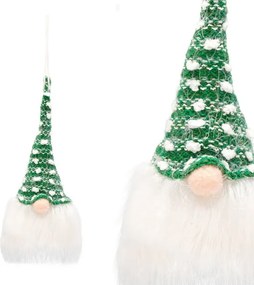 Vánoční dekorace skřítek zelená 18 cm
