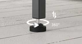 Odkládací stolek s nabíjecí stanicí a USB Houseland Qler černý