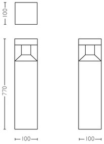 Philips 16482/30/P0 - LED venkovní sloupkové svítidlo PARTERRE LED/8W IP44