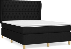 Box spring postel s matrací černá 140 x 190 cm textil 3128759
