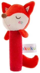 Dětská pískací plyšová hračka s chrastítkem Akuku Liška Barva: Červená
