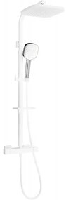 Mexen CQ33 odkrytý sprchový set s dešťovou sprchovou hlavicí a termostatickou sprchovou baterií, Bílá/Chromovaná - 772503395-21