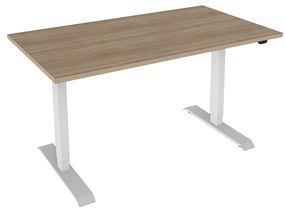 NOBL Dynamic Elektr. nastavitelný polohovací stůl 140x80 Dynamic Dekor stolové desky: dub bardolino, Barva podnože: bílá