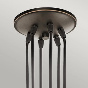 Lustr nad stůl Elstead Brinley 6x E27 retro bronz