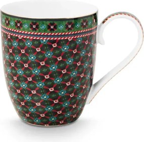 Pip Studio Berry Blues hrnek XL 440ml, zelený (Velký porcelánový hrnek)