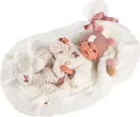 Llorens 63576 NEW BORN HOLČIČKA - realistická panenka miminko s celovi