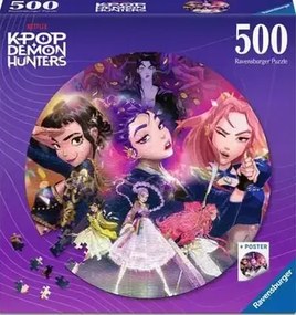 Ravensburger Kruhové puzzle: K-pop: Lovkyně démonů 500 dílků / od 12 l