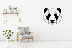 Lepy.cz Samolepka na zeď Panda - geometrická Velikost (šířka x výška): 55x48cm, Barevná varianta: Karafiátová růžová
