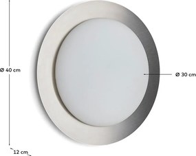 Šedé LED nástěnné svítidlo ø 40 cm Novae – Kave Home