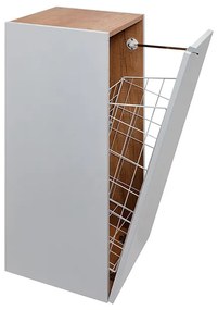 A-Interiéry Doplňková Koupelnová skříňka nízká s košem Amanda W NK 35, bílá