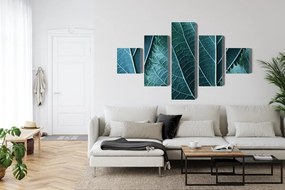 Vícedílný obraz Listy V Makro Měřítku S 3D Efektem Nedostatek Nedostatek Plátno Canvas 150x90