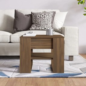 Konferenční stolek hnědý dub 55,5 x 55 x 45 cm kompozitní dřevo - Default Title