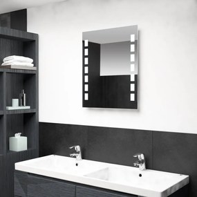 Koupelnové nástěnné zrcadlo III s LED osvětlením | 50x60 cm