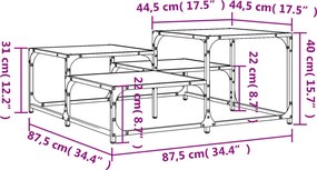 vidaXL Konferenční stolek 87,5 x 87,5 x 40 cm kompozitní dřevo [837745] Barva: dub sonoma