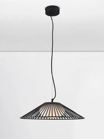 Matně černé kovové LED závěsné svítidlo se skleněným stínidlem ø 50 cm Brume – Nova Luce
