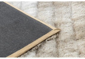 Luxusní kusový koberec shaggy Pasy béžový 160x220cm