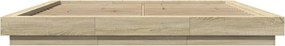 Rám postele s LED osvětlením dub sonoma 200 x 200 cm kompozit 3281072