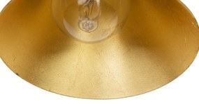 Nástěnná lampa černá/zlatá MERSEY IV Beliani