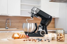 Multifunkční kuchyňský robot BestBerg BBR-1900B / 1900 W / 5 l / 12 rychlostí / černá