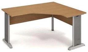 No brand  Rohový kancelářský stůl Cross, 160 x 120 x 75,5 cm, pravé provedení, dezén buk