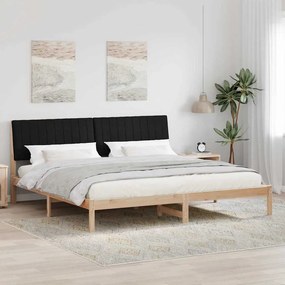 Rám postele s čelo Hnědá 200 x 200 cm Masivní borové dřevo 3394400
