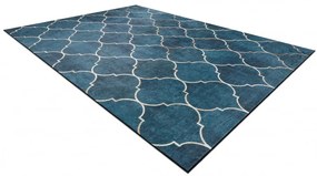Dywany Łuszczów, Kusový koberec ANDRE Maroccan trellis 1181 blue, 160x220, modrá, chodba / předsíň