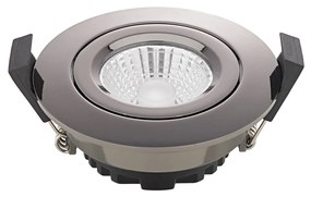 LED bodový podhled Diled, Ø 8,5 cm, 6 W, Dim-To-Warm, chrom