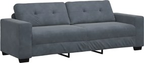 Set pohovek 3 ks Tmavě šedá samet 3324640