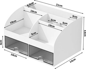 Verk Group Organizér na stůl poličky na kosmetiku drobnosti zásuvky skříňka