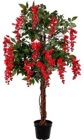 PLANTASIA 91595 PLANTASIA Umělý strom, 120 cm, Wisteria červená