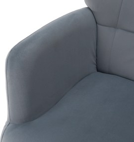 Křeslo s podnoží, šedá Velvet látka/černá, HABEN