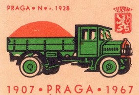 Plechová cedule Praga N 1928 Velikost: A4 (30 x 20 cm)