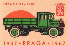 Plechová cedule Praga N 1928 Velikost: A5 (20 x 15 cm)