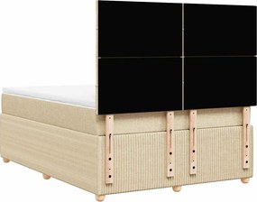 Box spring postel s matrací krémová 160x200 cm textil 3292112