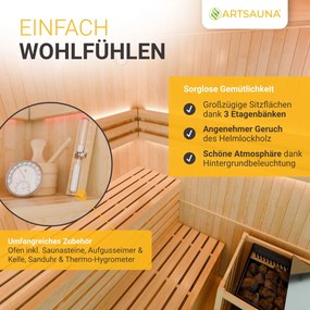 Artsauna Finská sauna Espoo 150 Premium pro 3 osoby