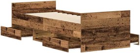 Rám postele bez matrace Staré dřevo 90x190cm Technické dřevo 3328808