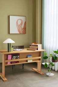 Hübsch Stmívatelná stolní LED lampa Orbit Dark green, zelená barva, sklo, kov
