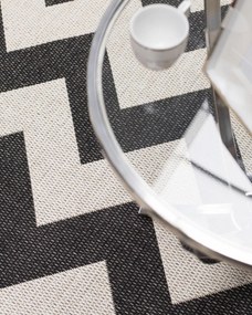 Koberec Modern Chevron black/beige 160x230cm