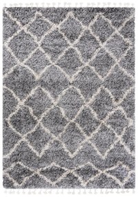 Kusový koberec shaggy Axaya šedý 140x200cm