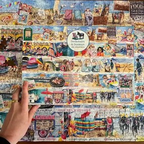 GIBSONS Puzzle Lehátka a oslíci / 1000 dílků / 68 x 49 cm