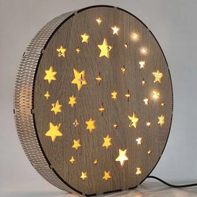 Dřevěná LED stolní lampa Hvězdy | SENTOP LED0613